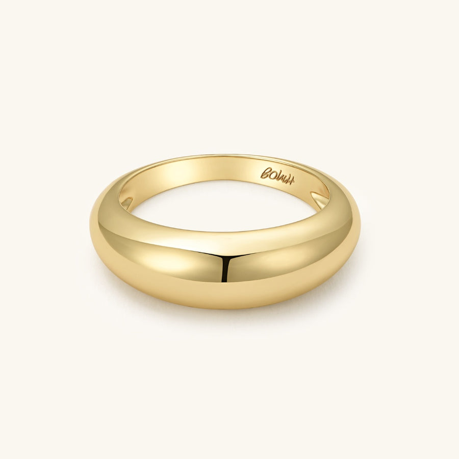 Dome Ring – Heart Made of Gold