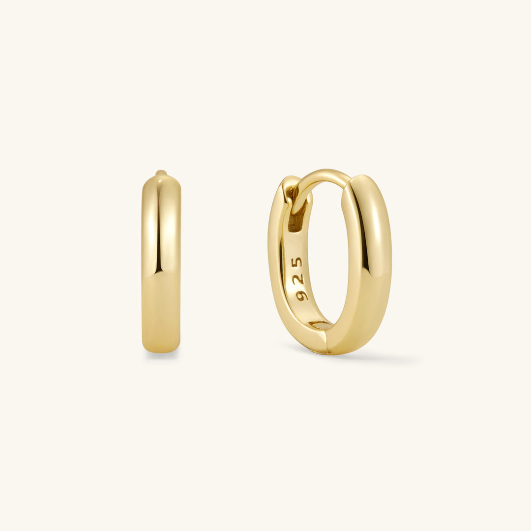 French Oval Hoops – Heart Made of Gold
