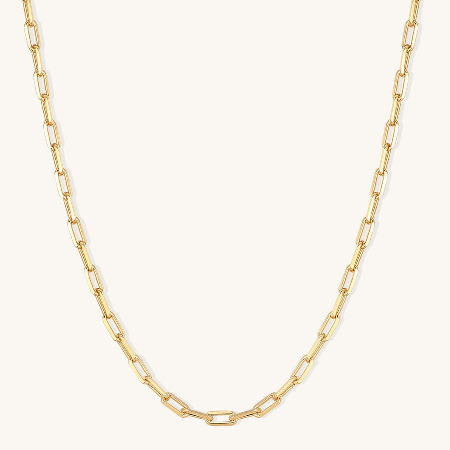 Gold Filled Bold Paperclip Chain – Heart Made of Gold