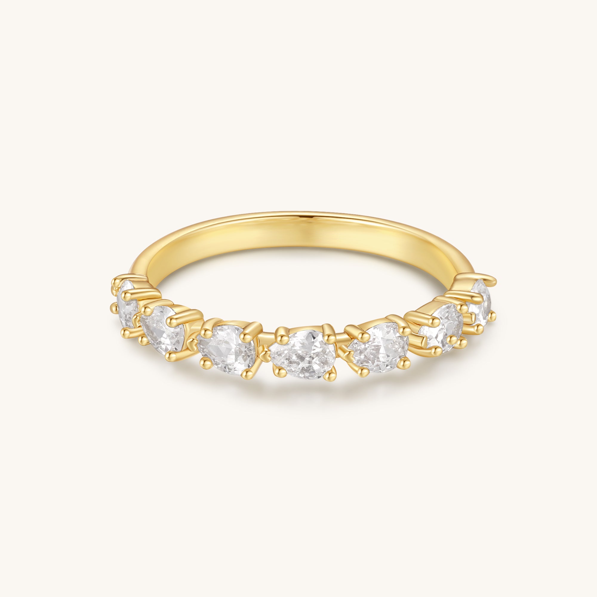 Gold Filled Pear Eternity Band – Heart Made of Gold