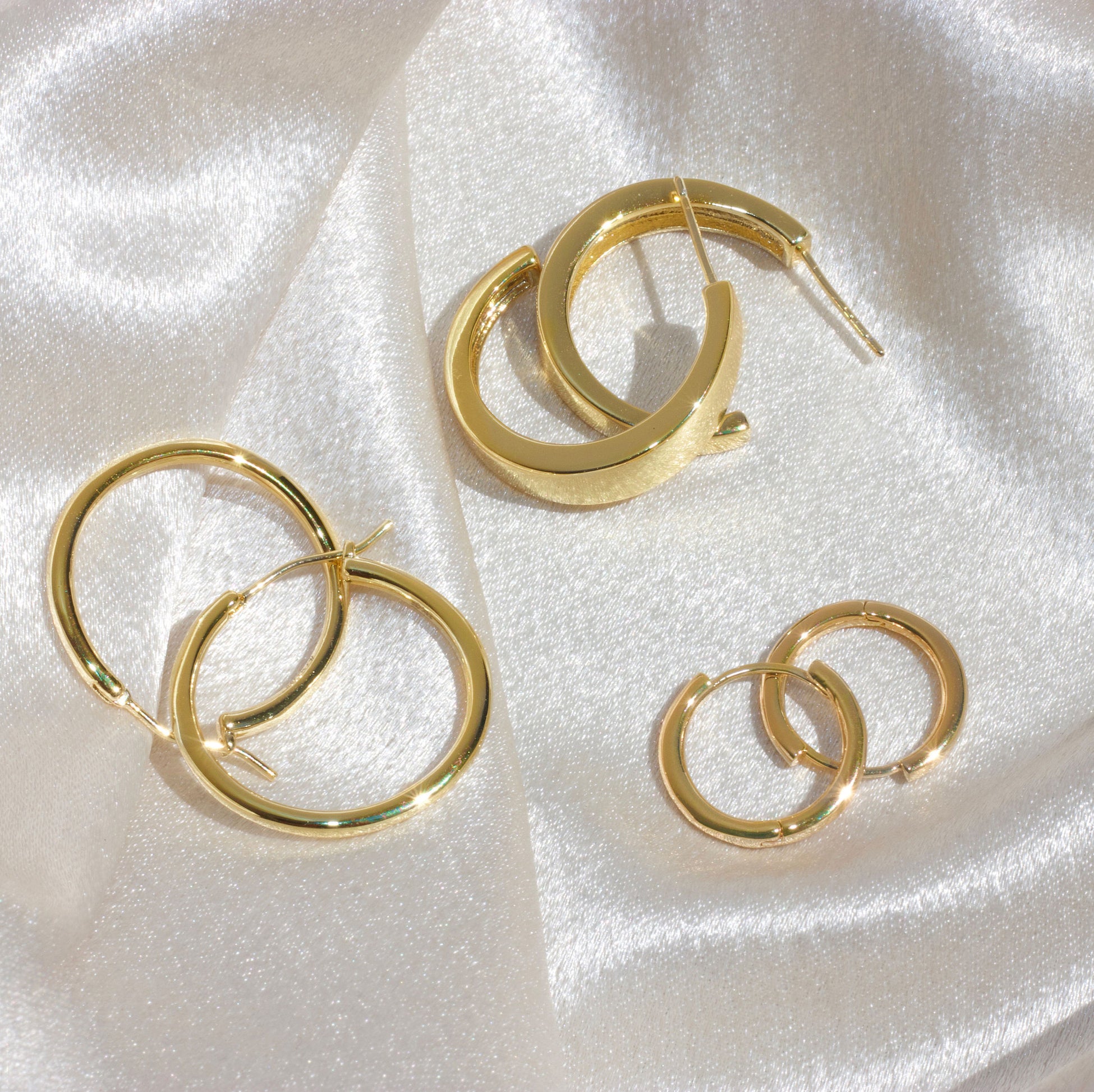Gold Filled Mini Hoops – Heart Made of Gold
