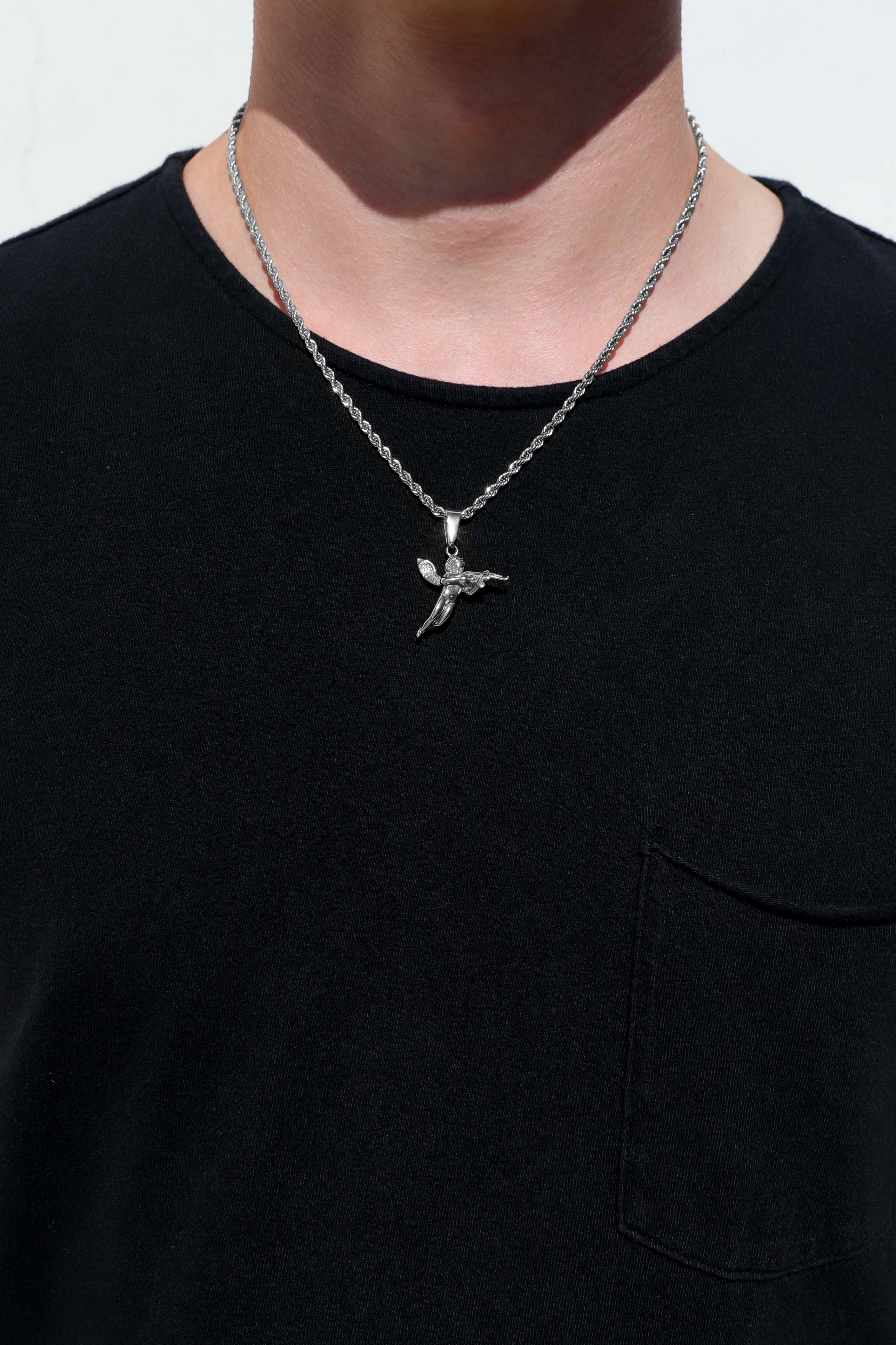 Cupid Pendant Necklace – Heart Made of Gold