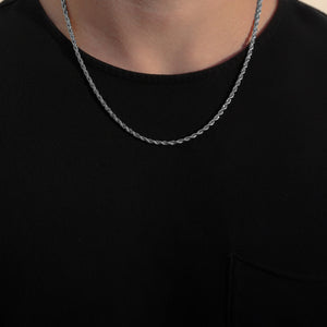 3mm Rope Chain – Heart Made of Gold